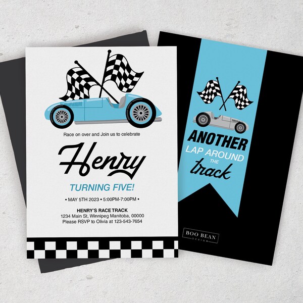 Race Car Invitations - Etsy