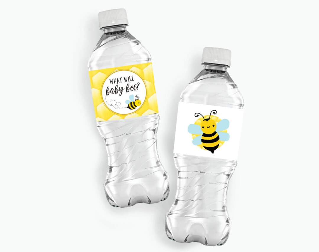 What Will It Bee Water Bottle Labels, Bee Baby Shower, Bee Gender ...