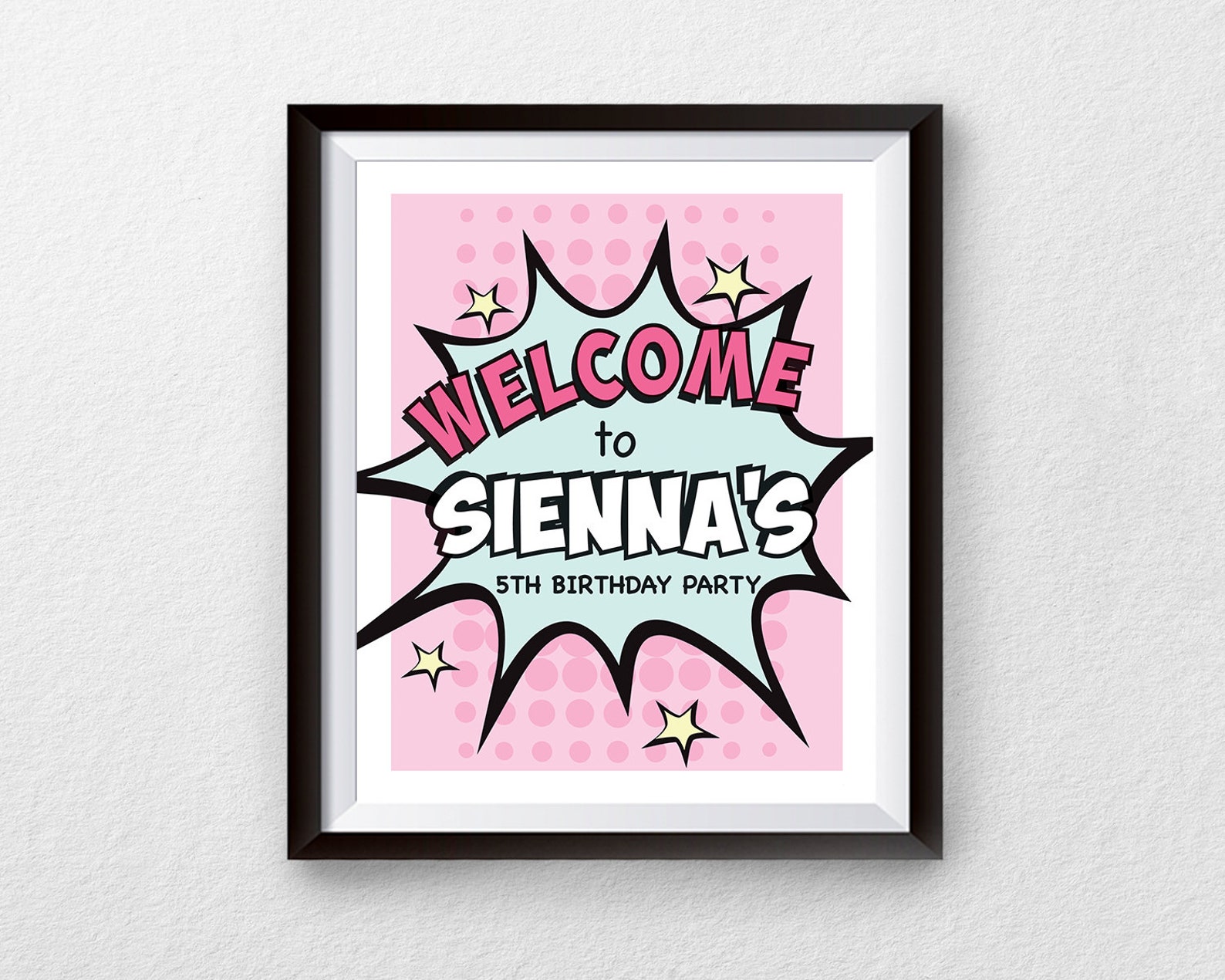 Girls Super Hero Welcome Sign Super Hero Sign Welcome Sign - Etsy