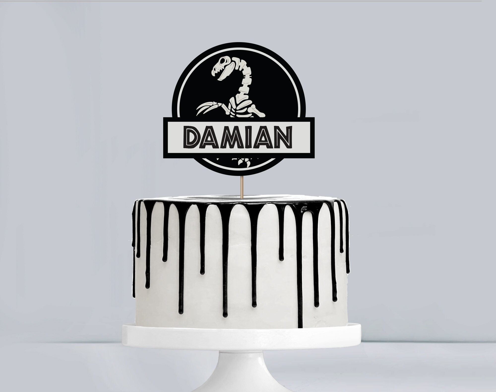 Dinosaur Bones Cake Topper Dinosaur Skeleton Cake Topper - Etsy