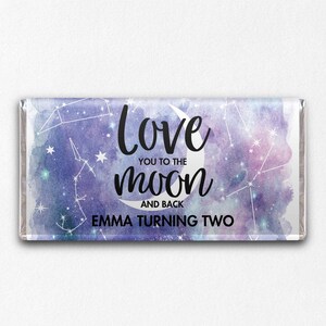 Zodiac Thank You Tag, Moon Thank You Tag, Girls Space Birthday, Outer ...