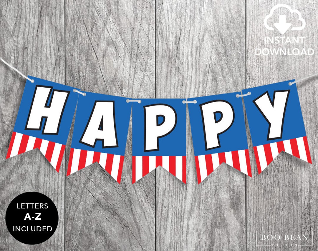 Super Hero Bunting Banner | Printable Banner | Superhero Party | Hero ...