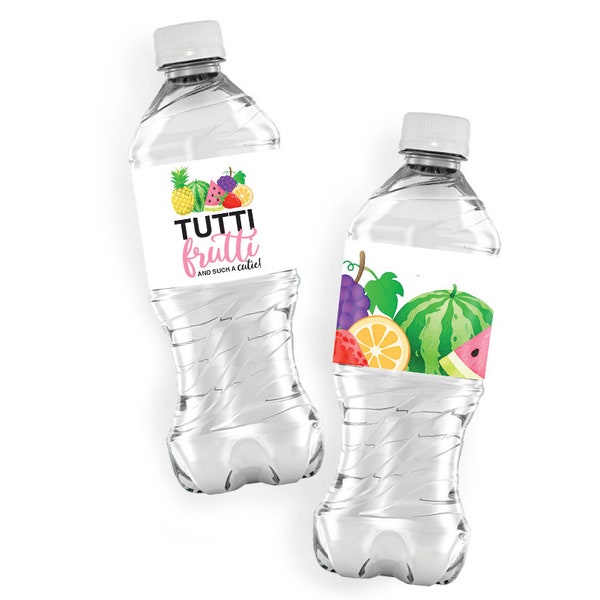 Tutti Frutti Water Bottle Labels - Etsy