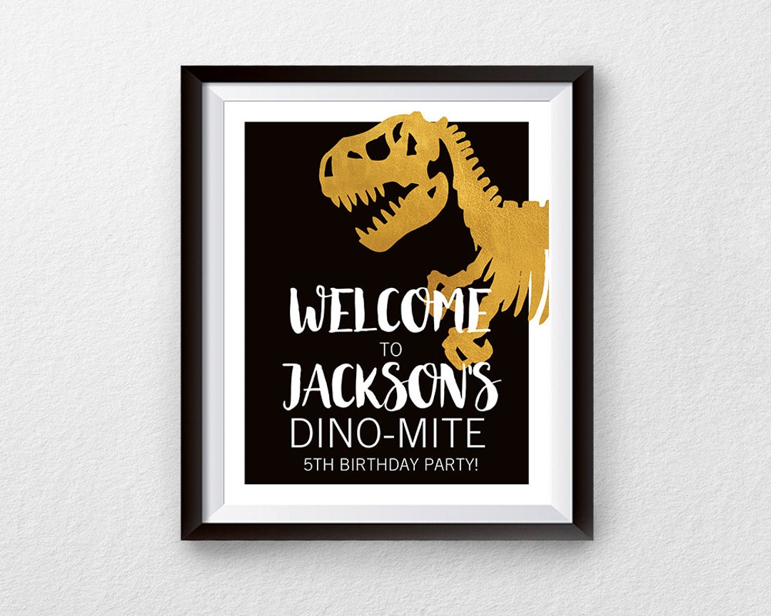 Modern Dinosaur Welcome Sign, Dinosaur Sign, Boys Dino Poster, Dinosaur ...