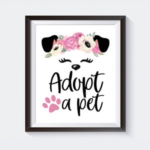 Floral Dog Welcome Sign, Puppy Welcome Sign, Dog Sign, Puppy Sign, Dog ...