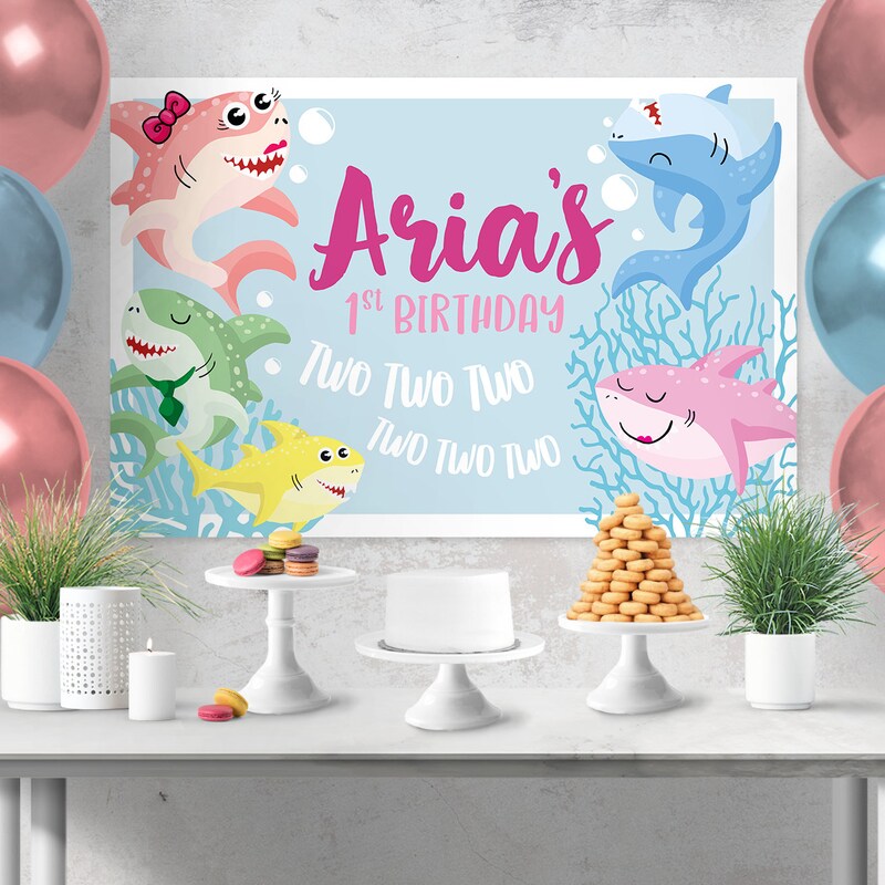 Baby Shark Backdrop - Etsy