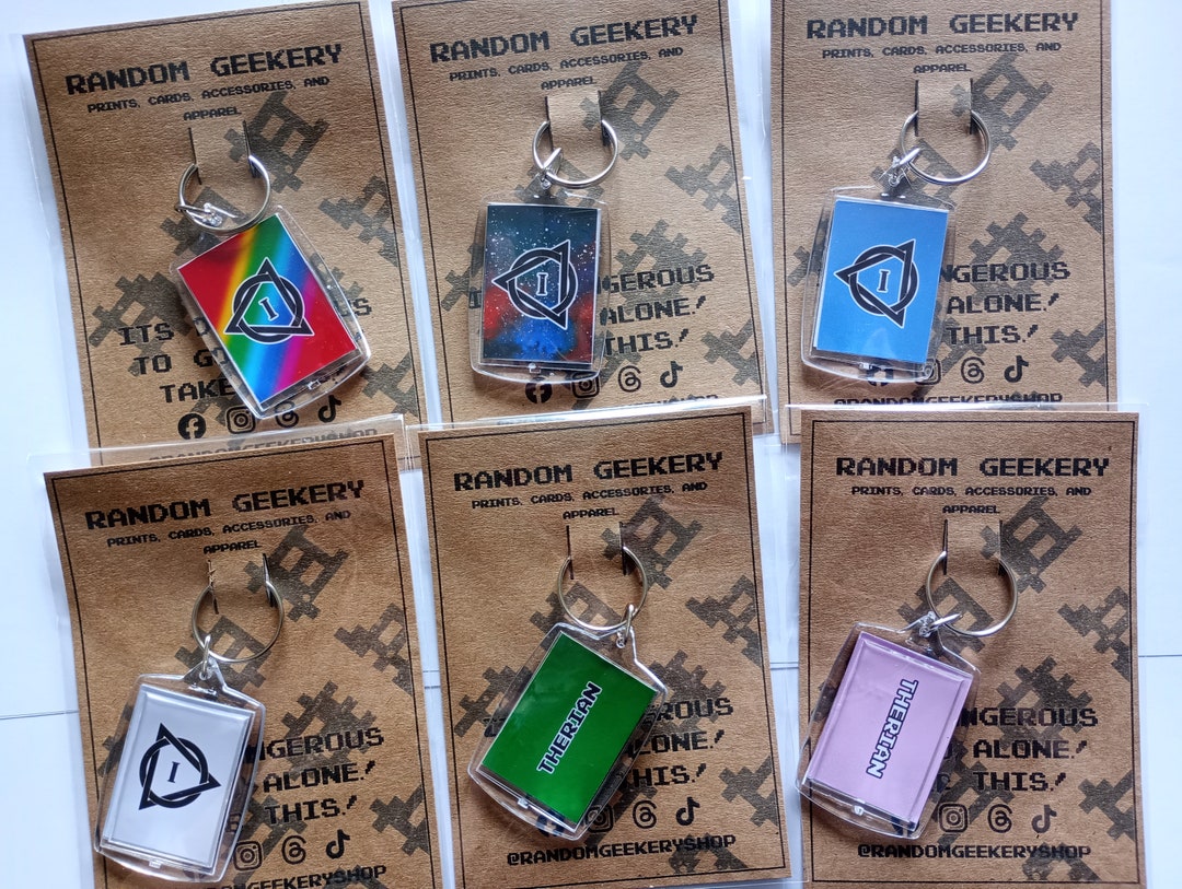 Therian Logo Keyring, Thetadelta Key Chain, Furry Accessory ...