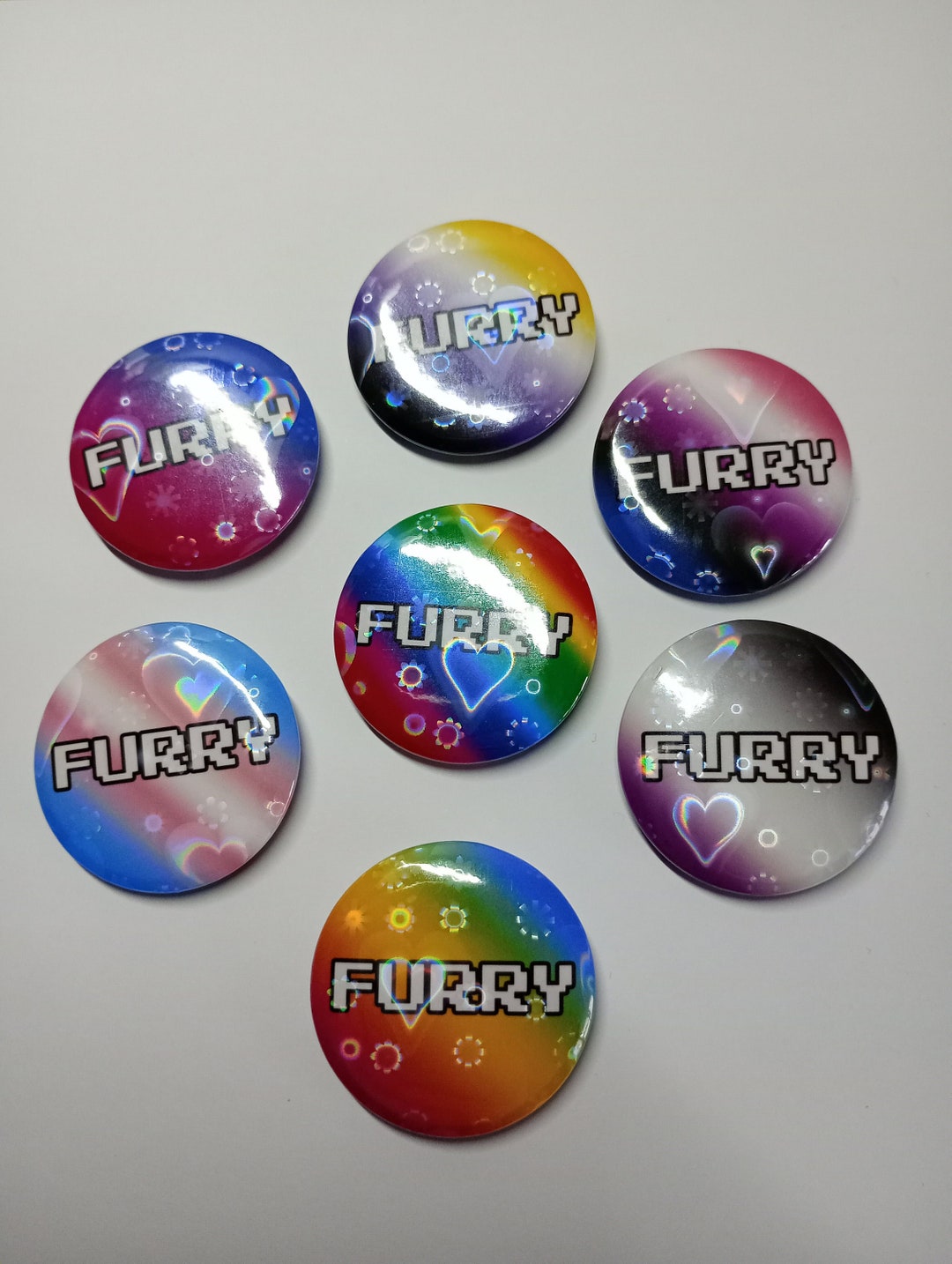 Furry Pride Pin Badge, Gift for Furries, LGBT Awareness, Role Play Fan ...