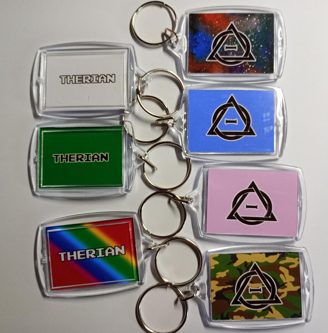 Therian Logo Keyring, Thetadelta Key Chain, Furry Accessory ...