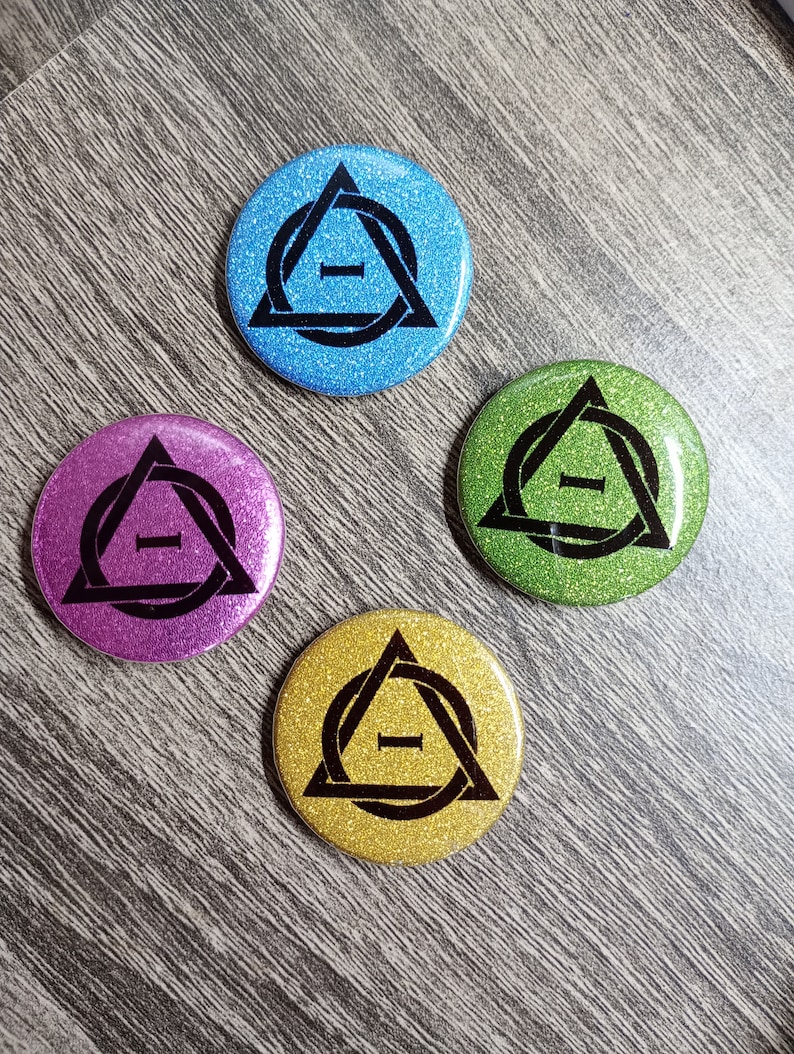 Glittery Therian Badge, Therian Pin, Otherkin Gear, Nonhuman Accessory ...