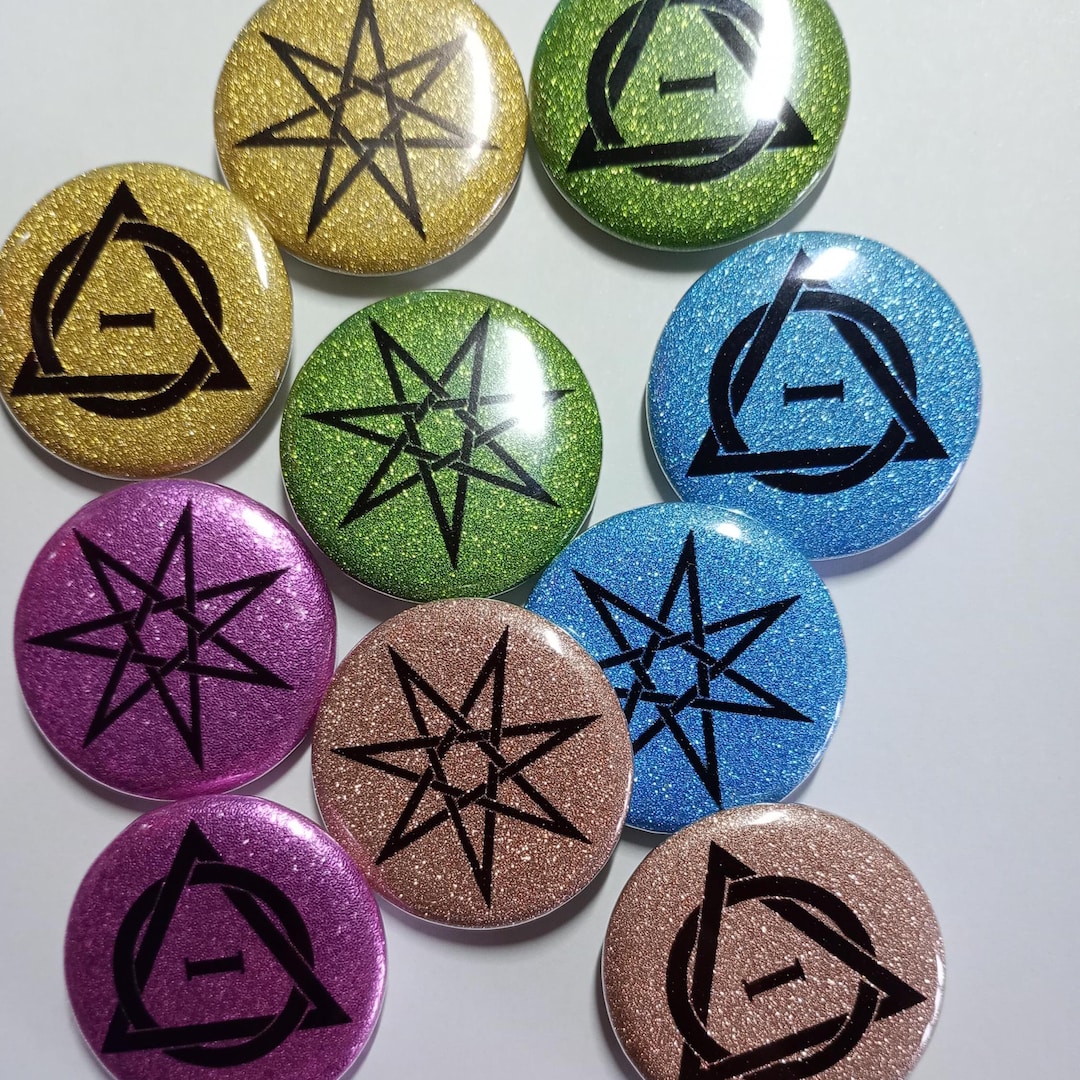 Glittery Therian Badge, Therian Pin, Otherkin Gear, Nonhuman Accessory ...