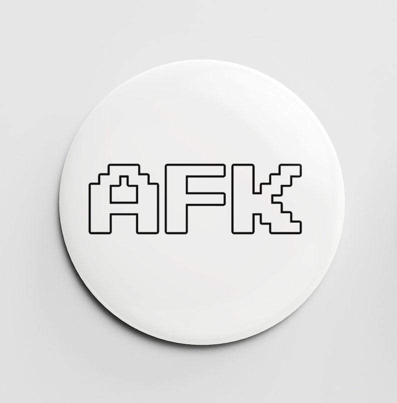 AFK Badge Away From Keyboard Pin Gaming Accessory Gift for - Etsy