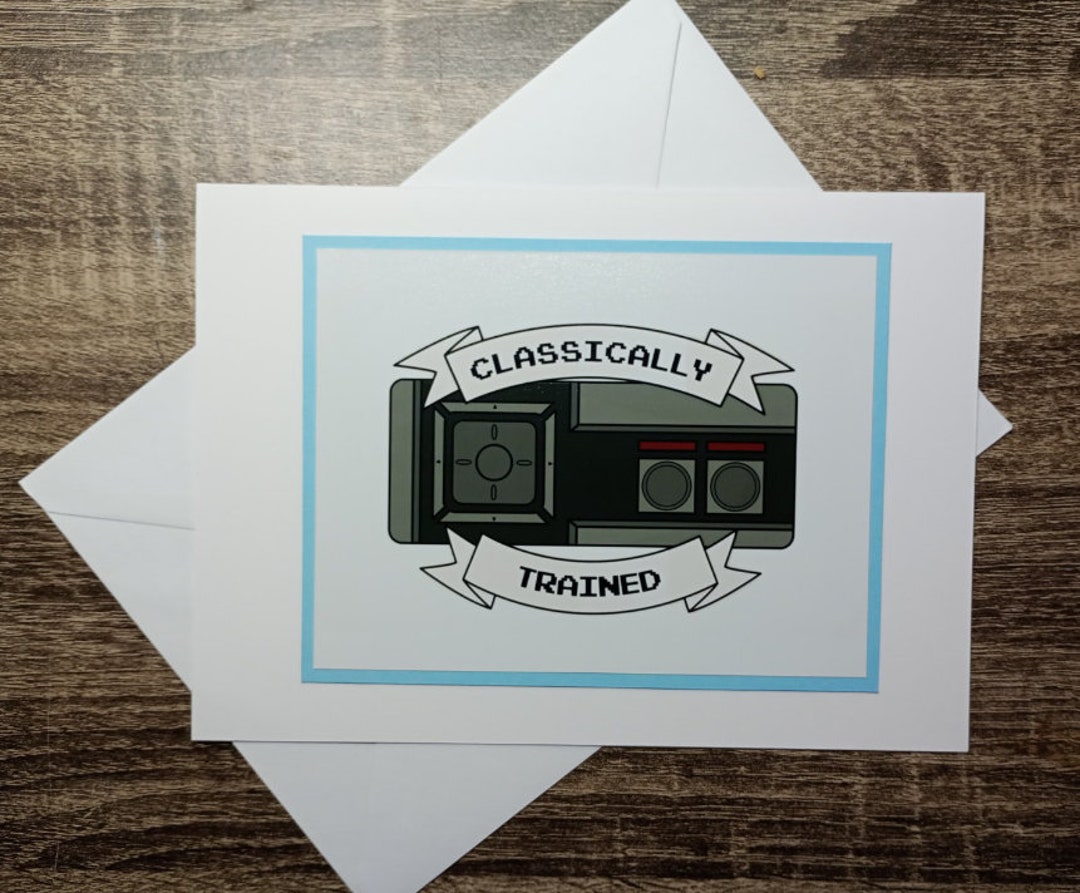 Vintage Gaming Birthday Card, Classically Trained, Retrogamer Greetings ...
