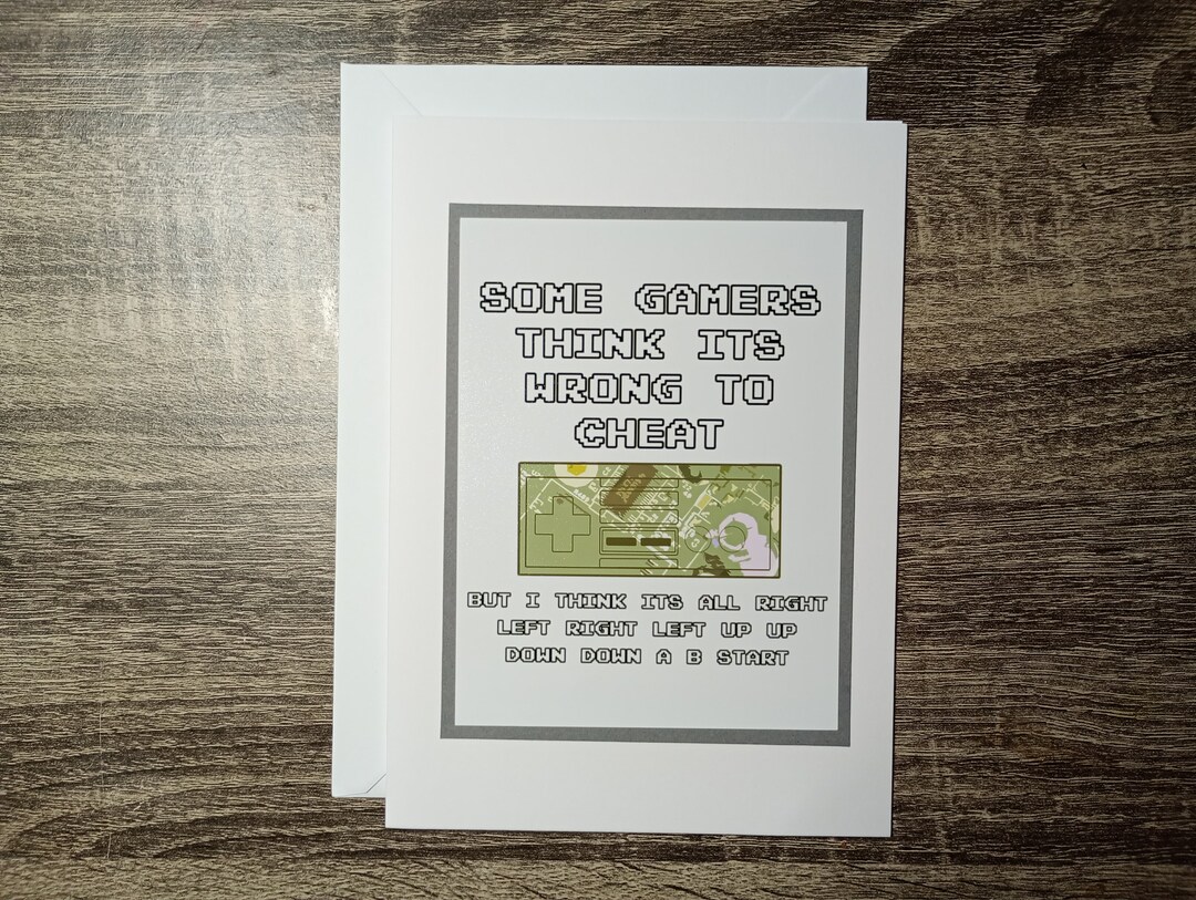 CLEARANCE Gaming Birthday Card, Gamer Greetings, Card for Retro Gamer ...