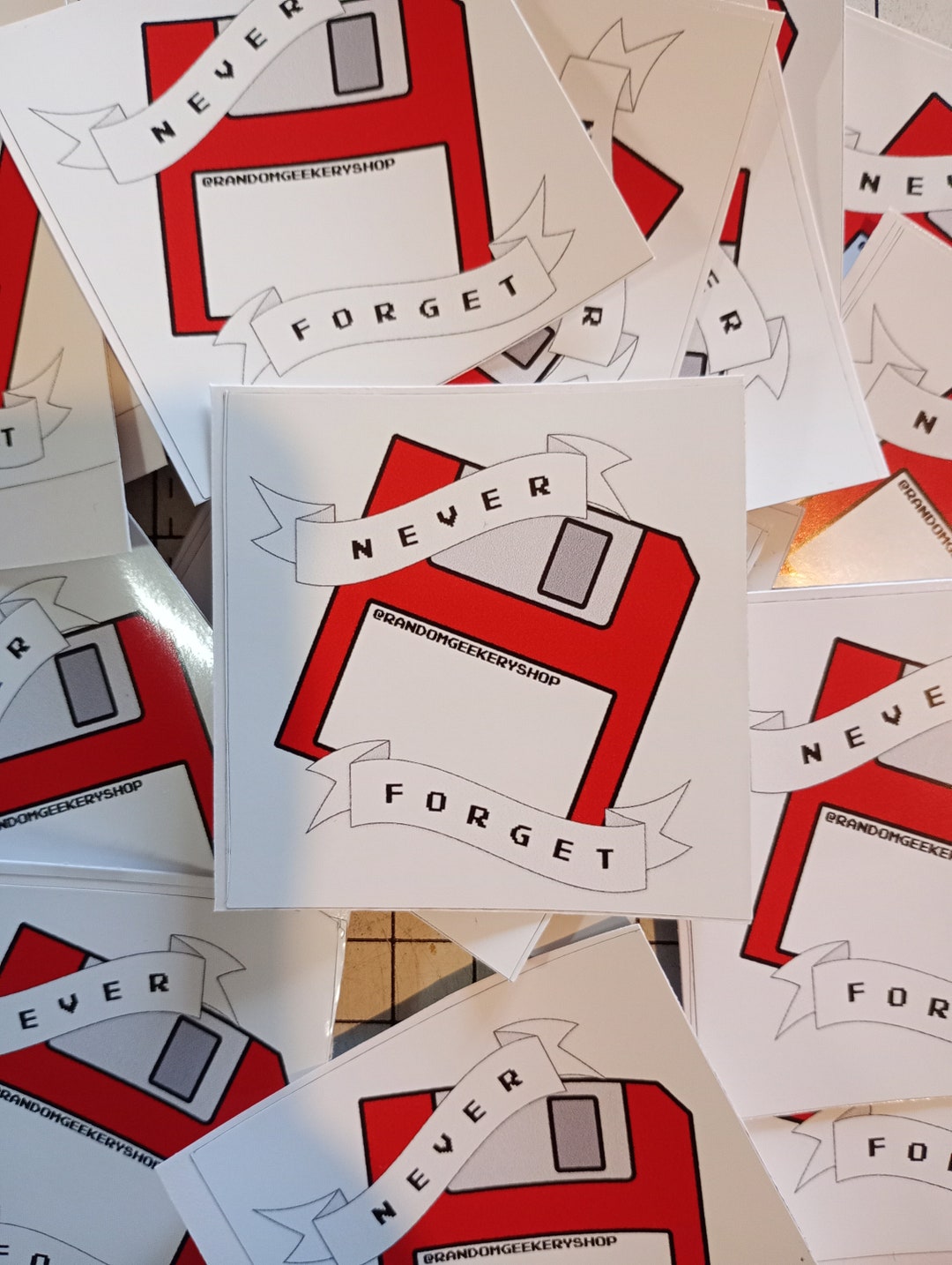 2x Retro Computing Stickers, Floppy Disc, Never Forget, Vintage ...