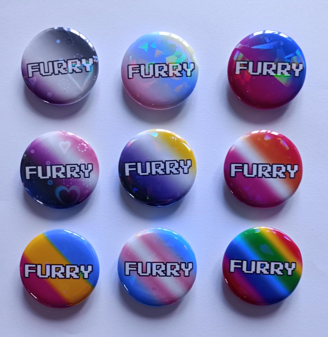 Furry Pride Pin Badge, Gift for Furries, LGBT Awareness, Role Play Fan ...