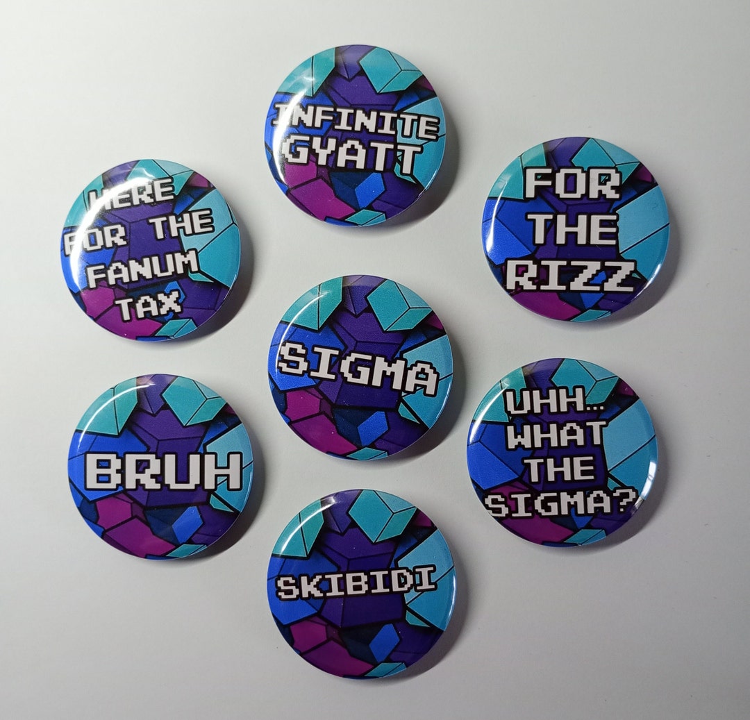 Meme Inspired Pin Badge, Gift for Teens, Gaming Inspired, Skibidi, What ...