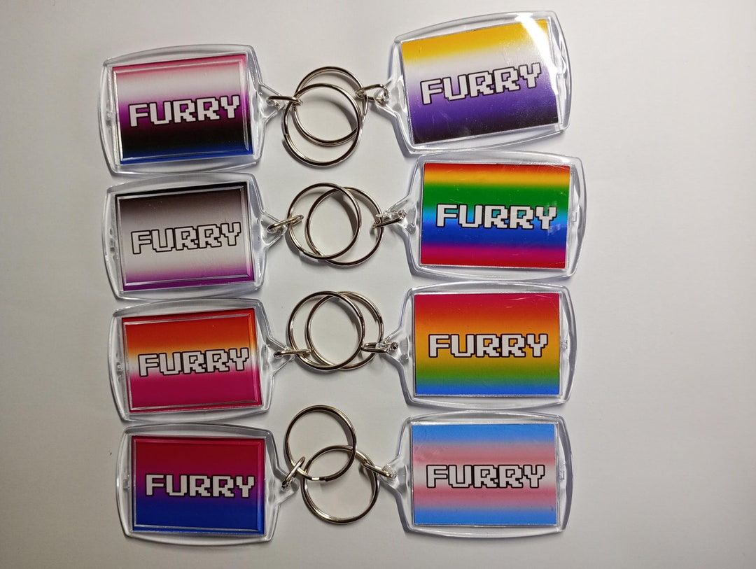 Furry Pride Keyring, Gift for Furries, LGBT Awareness, Fursuit Persona ...