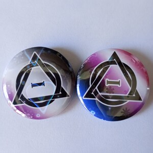 Therian Pride Sparkly Pin Badge, Holographic Badge, Otherkin Accessory ...