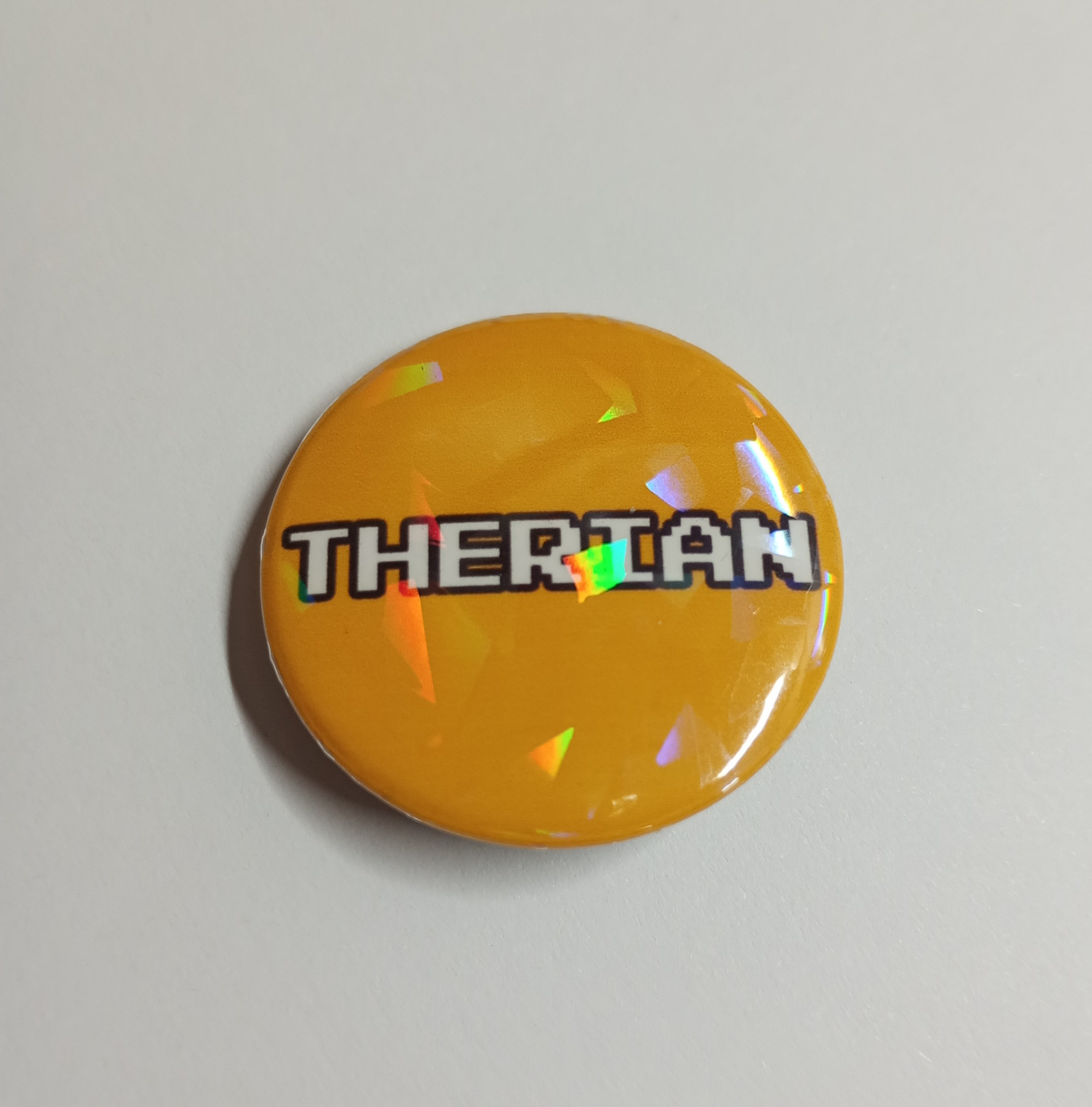 Therian Sparkly Pin Badge, Holographic Badge, Furry Accessory ...