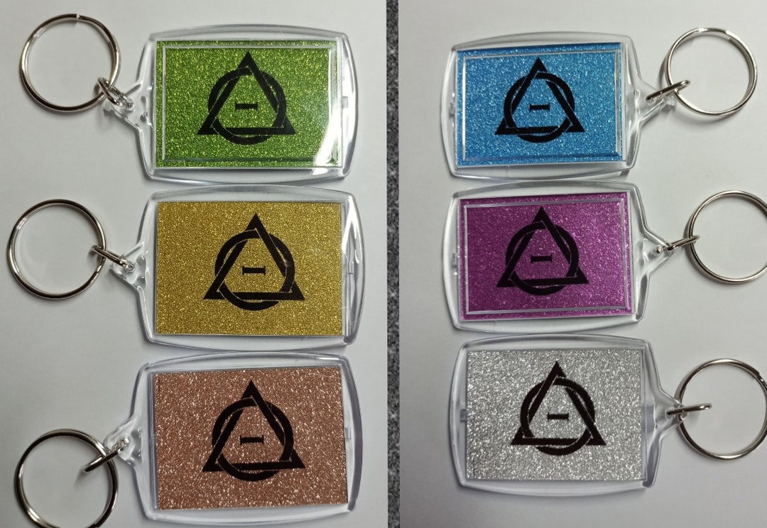 Therian Sparkly Logo Keyring, Thetadelta Key Chain, Alterhuman ...