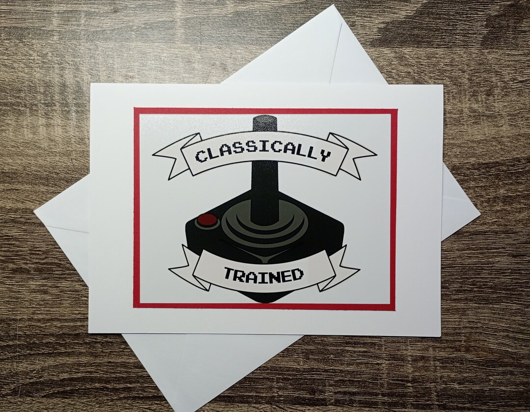 CLEARANCE Retro Gaming Birthday Card, Classically Trained, Vintage ...