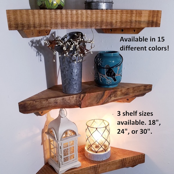 Rustic Corner Shelf - Etsy
