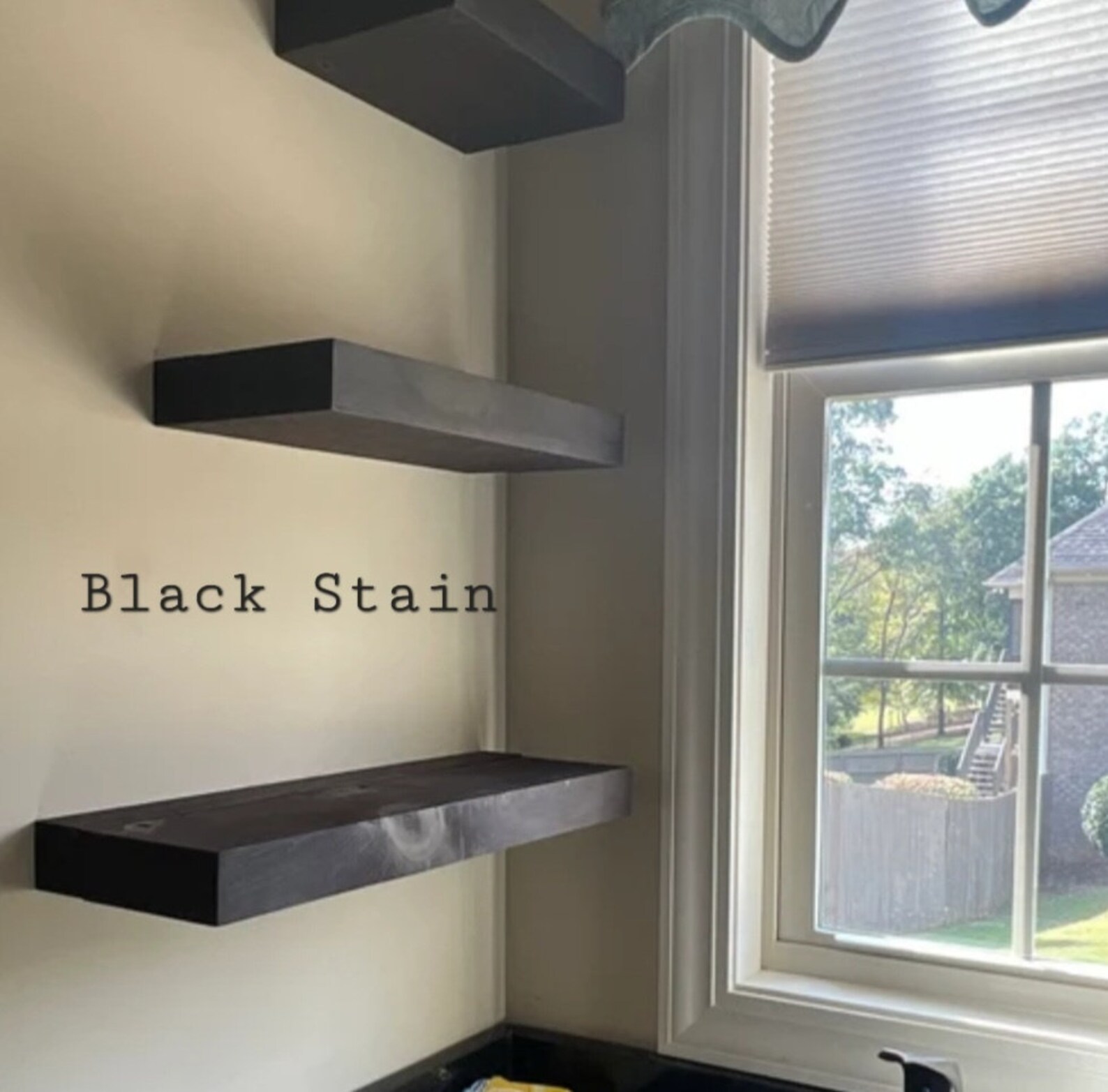 Rustic Square Edge Solid Wood Floating Shelf many Colors and - Etsy