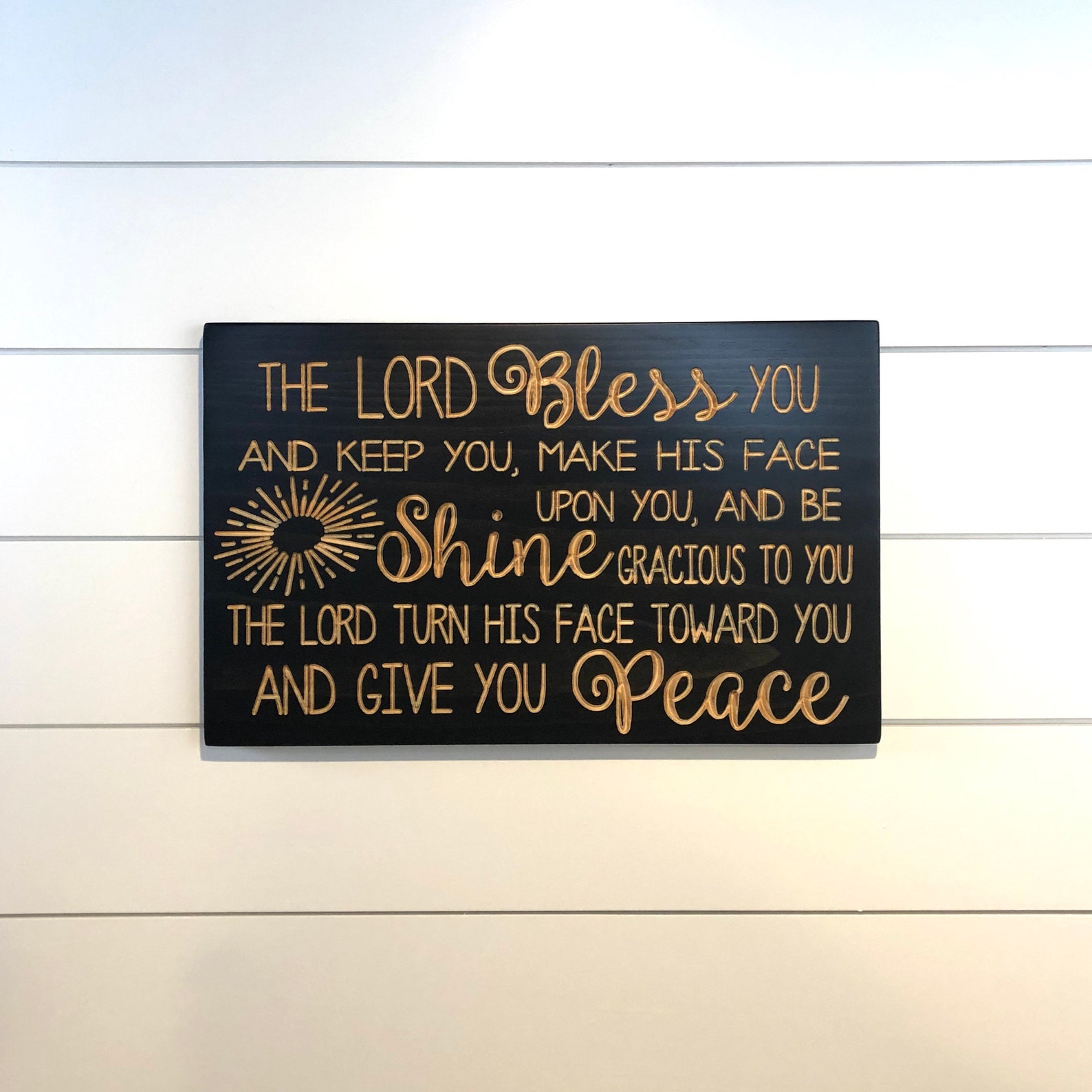 The Blessing Carved Wooden Sign Wood Sign With Saying | Etsy