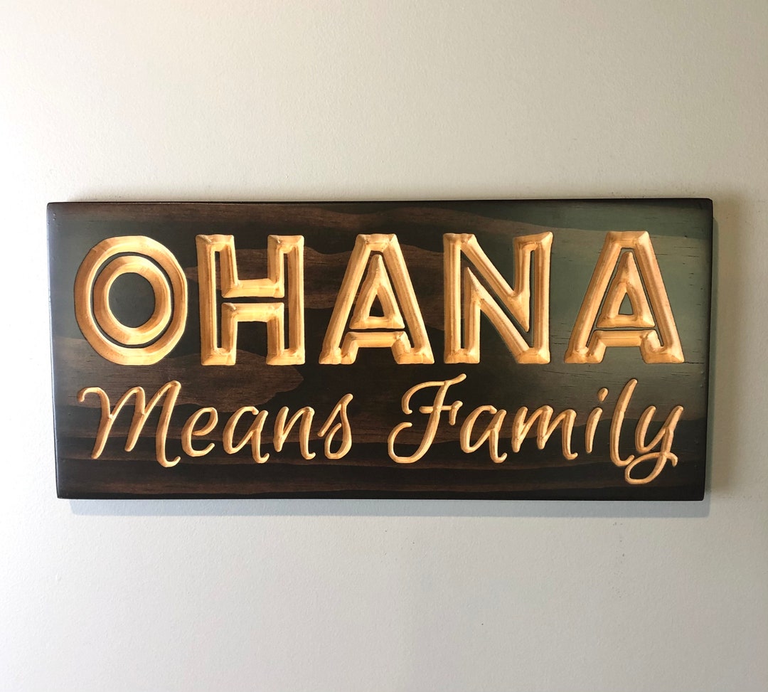 Wooden Signs With Sayings - Ohana Means Family Sign - Rustic Wood Sign ...
