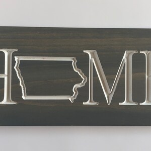Iowa Home Sign - House Signs - Carved Wood Sign - Home Decor Signs ...