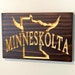 Carved Wood Sign Minneskolta Minnesota Sport Unique Gift Vikings Sports ...