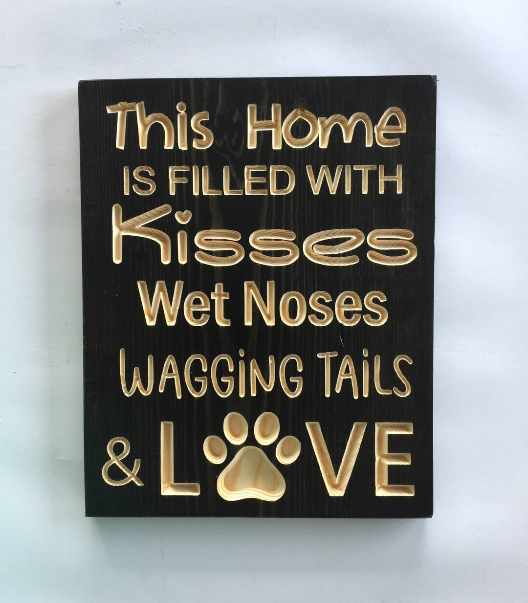 Carved Wooden Sign - Dog Lover Sign - Sign With Saying Unique Gift ...