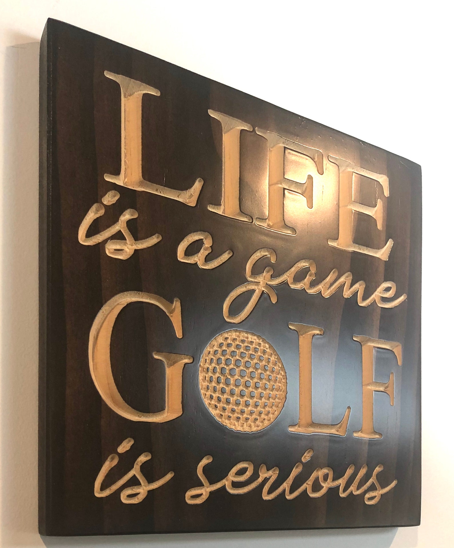Golf Sign Golf Gift for Men Golf Decor Carved Wood Sign - Etsy
