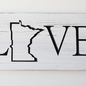 MN Home Sign - Love Minnesota - Minnesota Sign - Love Sign - State Sign ...