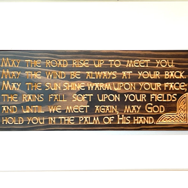 Celtic Wood Carved Plaque - Etsy