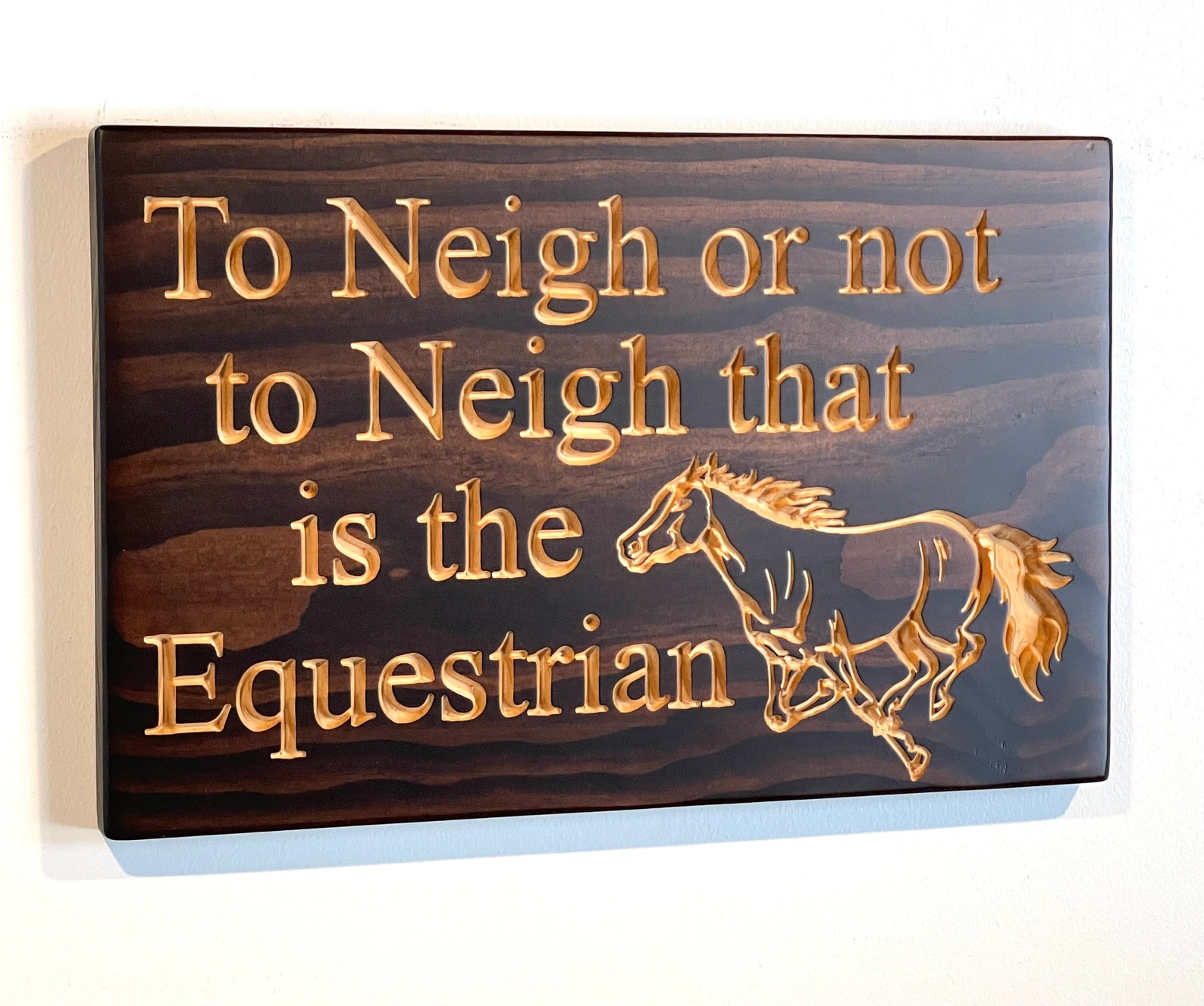 Carved Wooden Sign Equestrian Sign Sign With Saying - Etsy
