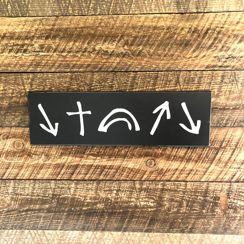 Wood Sign - Symbol Gospel Came Died Arose Ascended Come Again- Carved ...