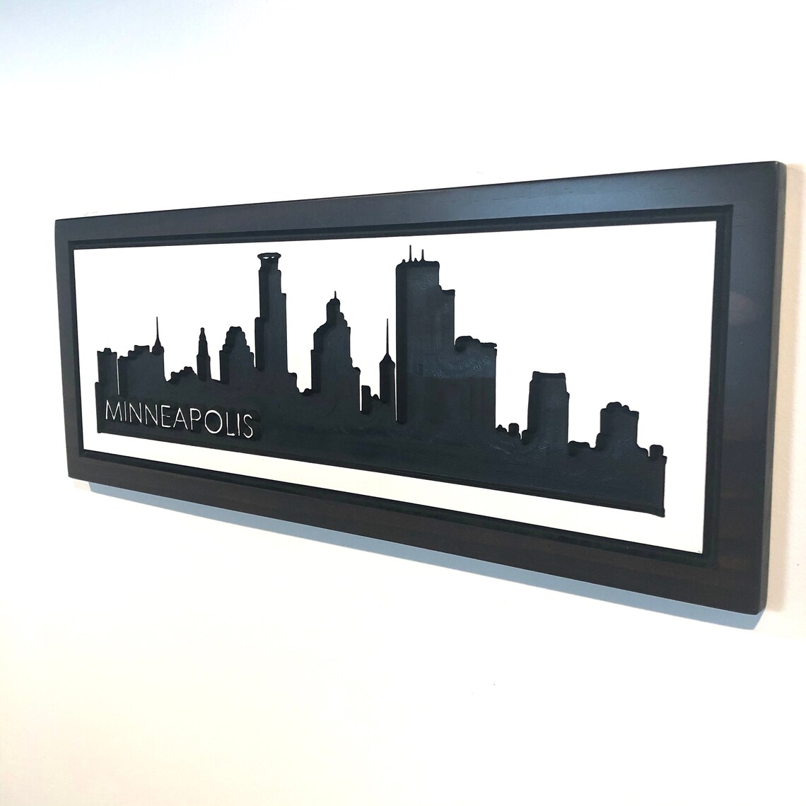 Minneapolis Skyline Carved Wooden Sign MSP Skyline - Etsy