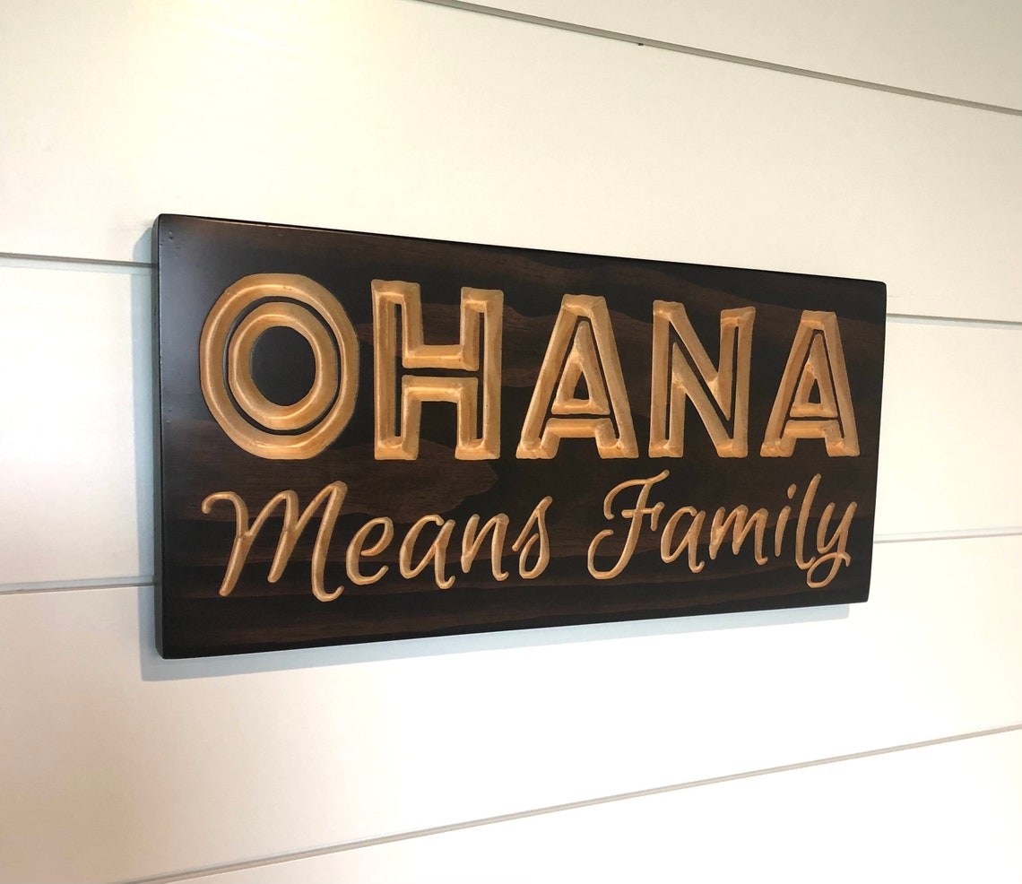 Wooden Signs With Sayings - Ohana Means Family Sign - Rustic Wood Sign ...