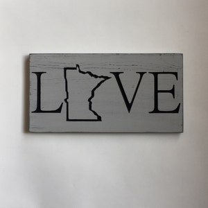 MN Home Sign - Love Minnesota - Minnesota Sign - Love Sign - State Sign ...