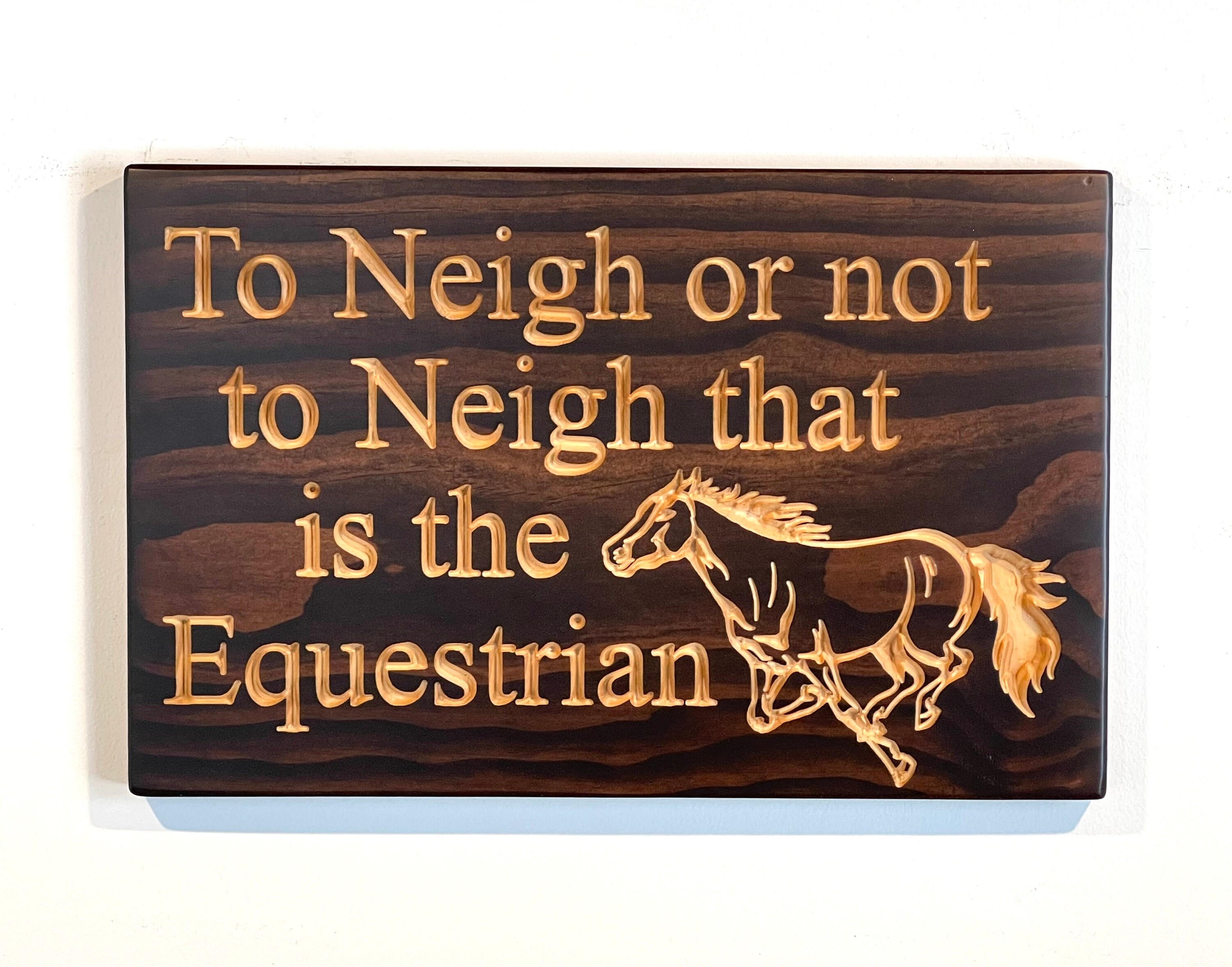 Carved Wooden Sign Equestrian Sign Sign With Saying - Etsy