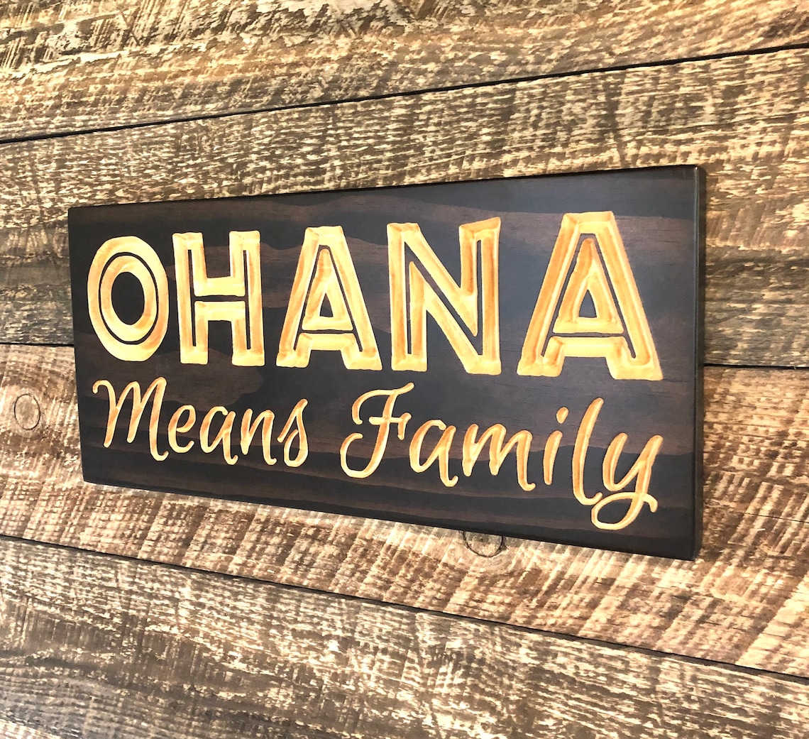Wooden Signs With Sayings Ohana Means Family Sign Rustic - Etsy