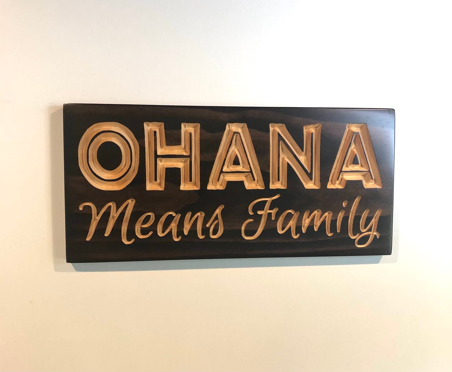 Wooden Signs With Sayings - Ohana Means Family Sign - Rustic Wood Sign ...
