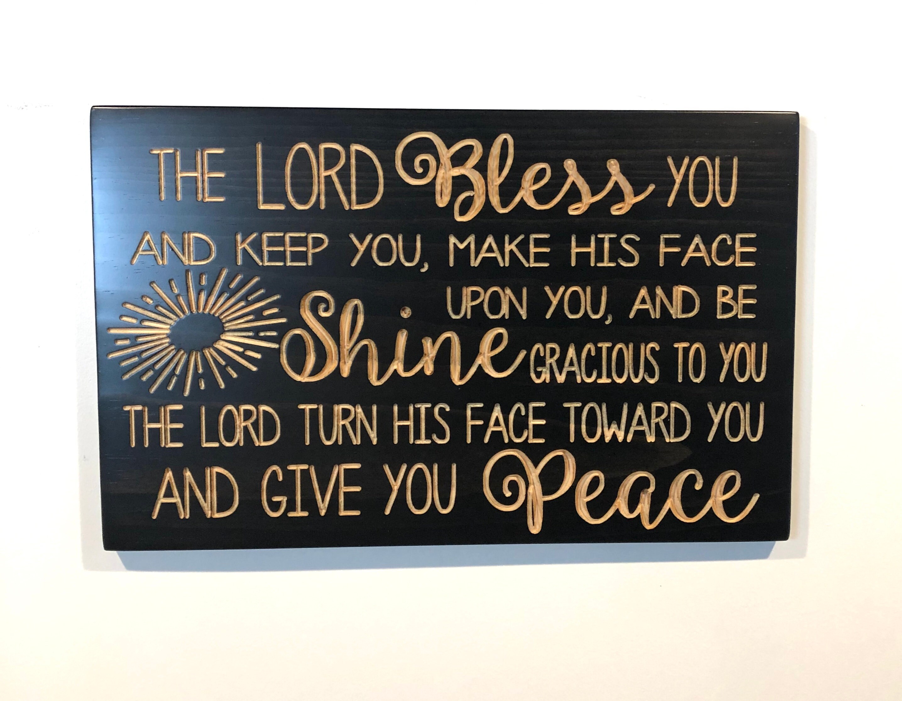 The Blessing Carved Wooden Sign Wood Sign With Saying - Etsy