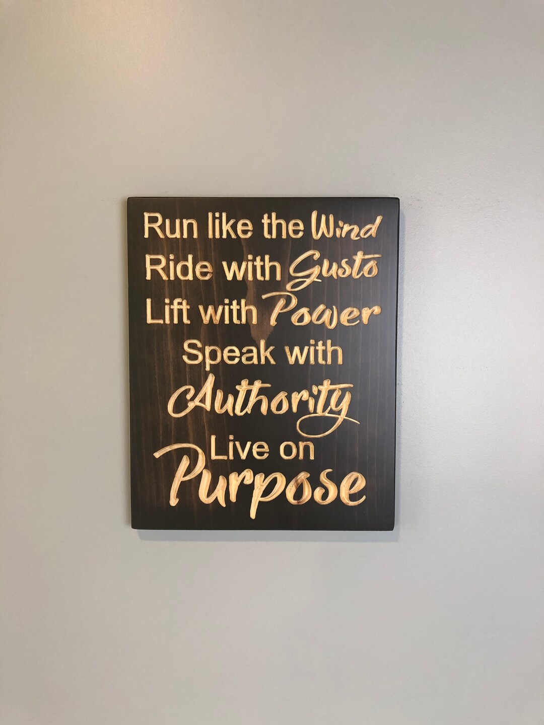 Carved Wood Sign - Home Gym Sign - Sign With Saying - Athlete - Gym ...