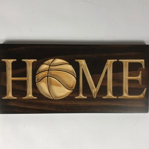 Basketball Home-home Carved Wooden Signs-basketball Sign-wood Decor ...