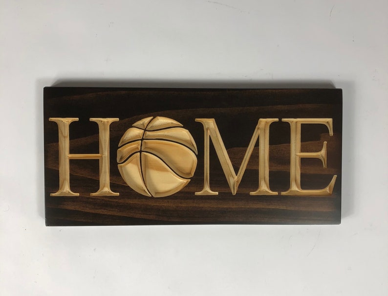 Basketball Home-home Carved Wooden Signs-basketball Sign-wood Decor ...