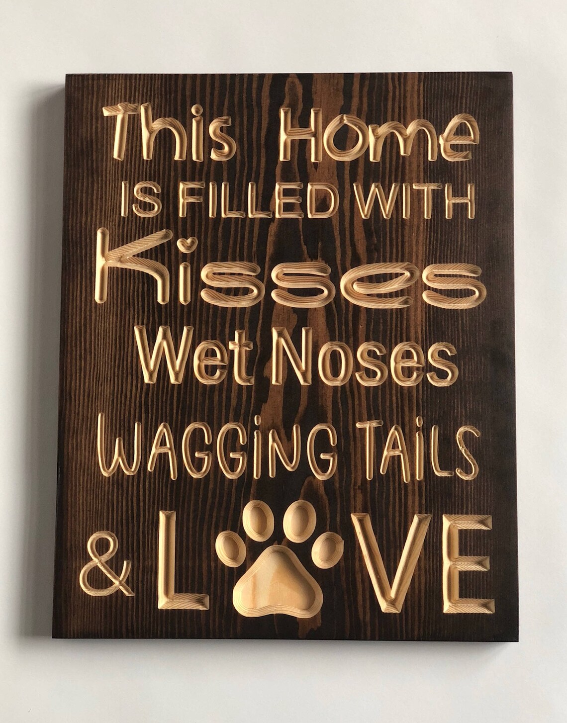 Carved Wooden Sign - Dog Lover Sign - Sign With Saying Unique Gift ...