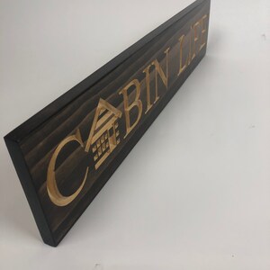 Carved Wooden Sign - Cabin Life - Cottage Sign - Wall Sign - Cabin Sign ...
